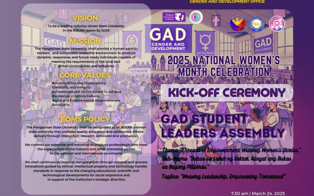 GAD Student Leaders’ Assembly | PSU Gender and Development Official Website